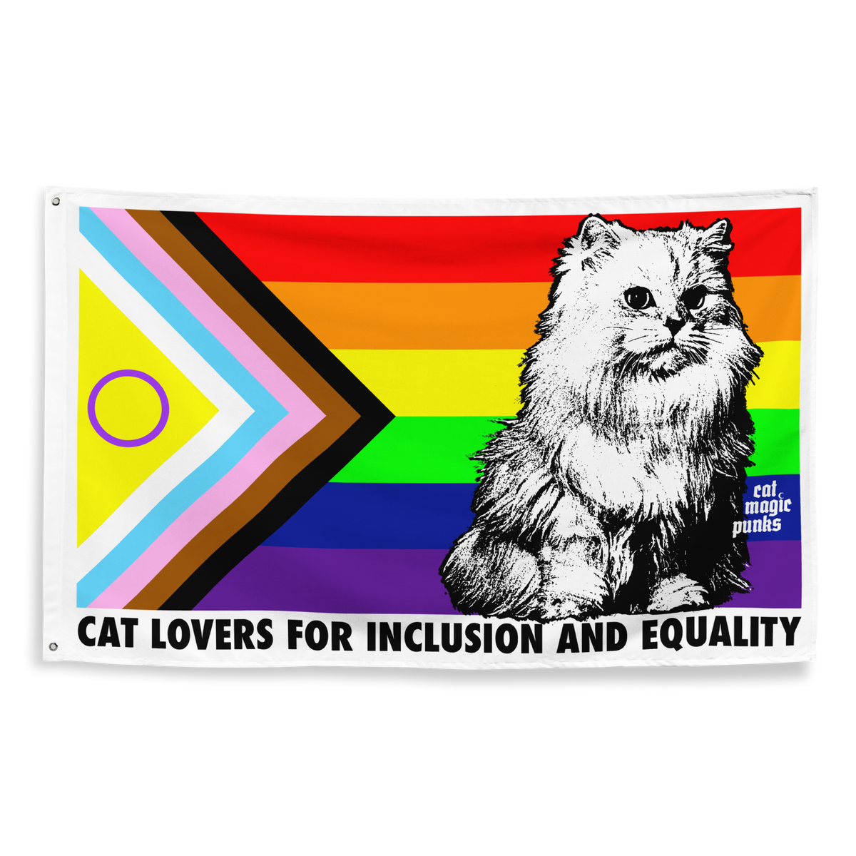 Pride Inclusion And Equality Flag – Cat Magic Punks
